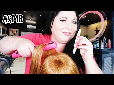 ASMR B*tchy Worst Reviewed Hair Salon Roleplay (Real Hair Brushing, Straighteners, Nail Filing)