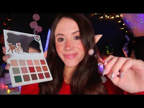 ASMR / Elf Does Your Makeup For Christmas Dinner 🎄