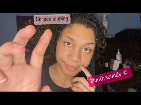 ASMR - Mouth Sounds and Screen Tapping (Katie)
