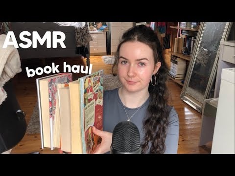 ASMR || A Small Book Haul (scratching, tapping, gripping)