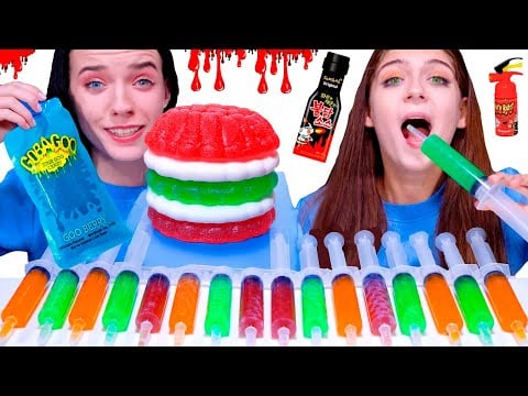 ASMR RAINBOW CANDY RACE CHALLENGE | Best Compilation By LiLiBu