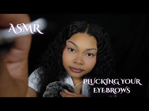 ASMR| Plucking Your Eyebrows W/ Tweezers| Gentle Eyebrow Shaping, Trim ...