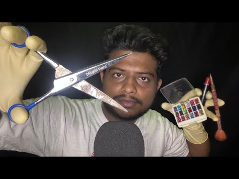 ASMR Fast And Aggressive Doing Your Makeup 💄 || ASMR Haircut Roleplay ️