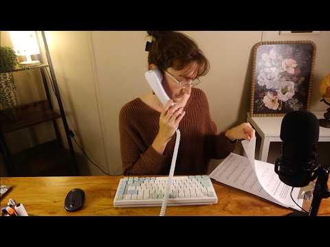 ASMR Receptionist Roleplay (soft spoken, tingly typing, paper & writing sounds)