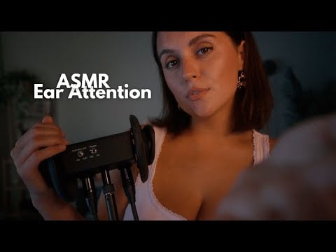ASMR Deep Ear Attention | ear cupping, brushing, mouth sounds, & visuals 💤