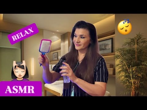 ASMR Te doy un masaje y te peino tu cabello hasta que te duermas/Atención personal muy RELAJANTE 🎧🔊😴