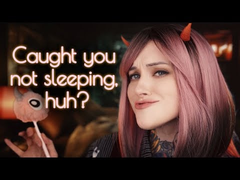 Sleep Demon Comes Back ASMR // soft spoken, face tracing, games