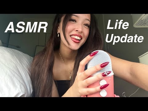 ASMR whisper ramble (life update) with gum chewing