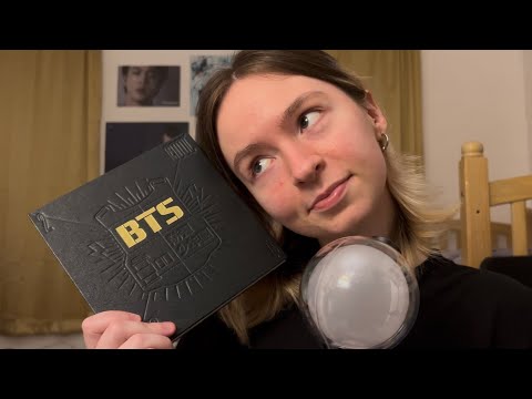 ASMR for people who listen to BTS 💜 (merch triggers, trivia, & more!)