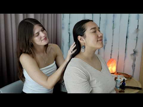 ASMR Pampering @semideasmr w Hair Play, Gentle Scratches, Knitting Needles, Scalp Massage 💫(Whisper)