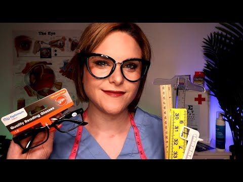 ASMR Frame Fitting: Eye Exam, Measuring & Try On