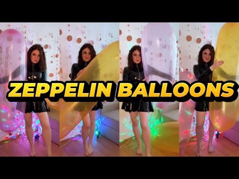 ASMR | Zeppelin (GL500 ) Balloons + Lots of Spit Painting 😍