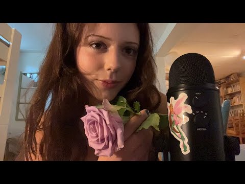 ASMR rambling, mouth sound & hand sounds🌱
