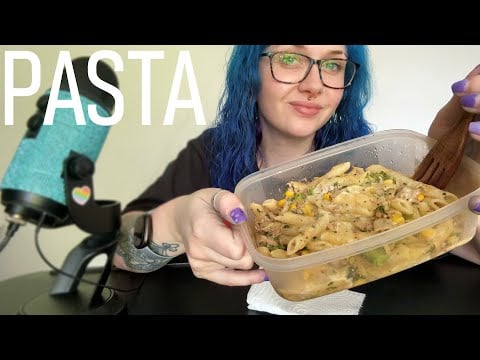 ASMR Eating Cheesy Tuna Pasta - The ASMR Index
