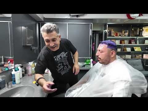 ASMR ANATOMICAL HAIRCUT & BEARD TRIM | SOOTHING PURPLE SHAMPOO TREATMENT