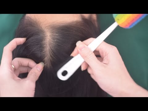 ASMR Sounds Of Scalp Scratching & Hair Parting, Real Person Hair Tingles For Relaxation