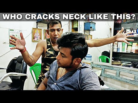 New technique Neck crack and Hair crack by asim barber | Indian Head ...