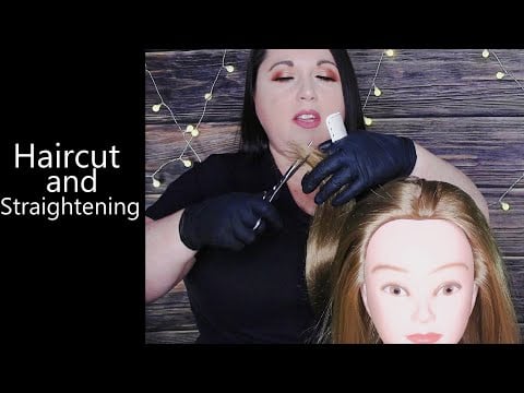 ASMR Hair Salon Roleplay (Haircut, Straightening, Gloves, Hair Brushing, Whisper, Combing, Gossip)