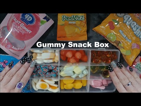 ASMR Gummy Candy Snack Box | Creating, Eating & Rating