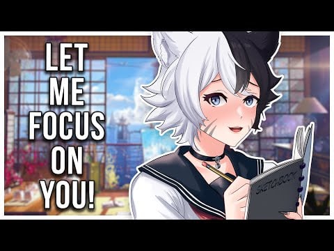 ASMR Roleplay | Femboy Artist Sketches Your Full Body Portrait ️