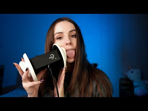 ASMR Ear Licking, Tongue Fluttering, Mouth Sounds
