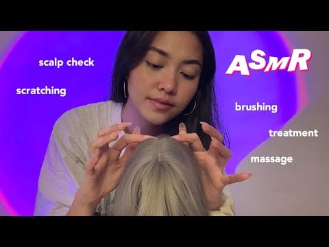 ASMR Wig on mic | Scalp check, hair brushing, treatment, scratching, massage (BM/Malaysia)
