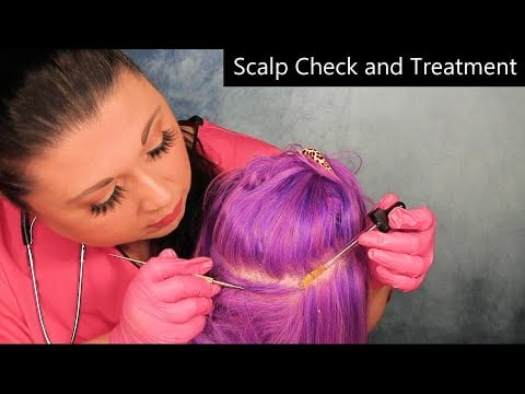 ASMR Scalp Check and Treatment (Scalp Scratching, Scalp Massage, Latex ...