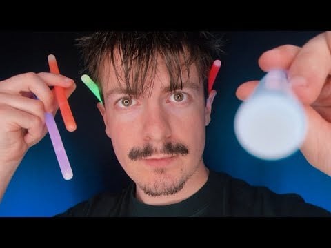[ASMR] Visual ASMR Triggers with Glow Sticks | Lens Tapping, Light Triggers