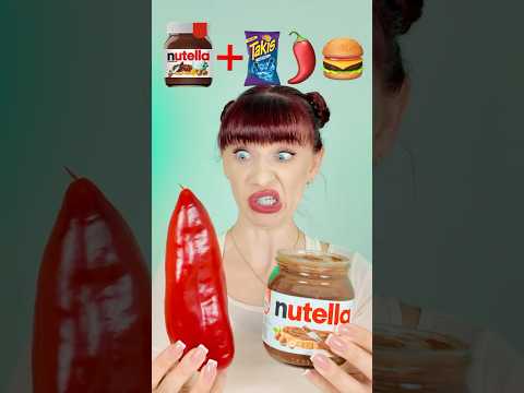 ASMR Nutella Challenge, Blue Takis, Gummy Burger #mukbang #challenge