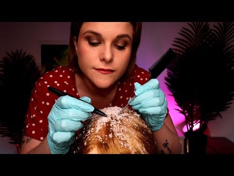 ASMR Satisfying Dandruff Removal & Scratching Your Itchy Scalp 🌙