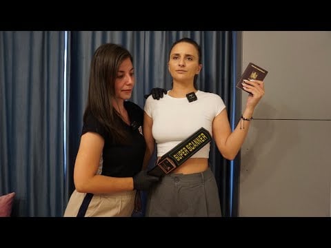 ASMR Calm TSA Pat Down & Bag Scan | Real Person Full Body Search 👀 ...