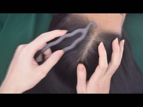 ASMR Hair Parting With Tools, Relaxing Scalp Scratch, Scalp Massage Real Person For Relieve Stress