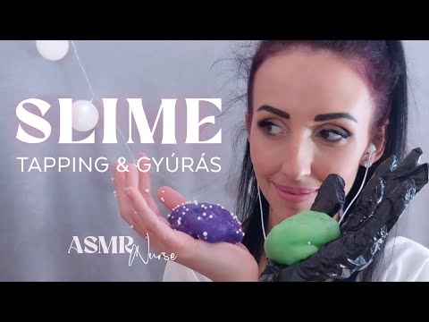Magyar ASMR A megcsinált 2 új SLIME tapping és gyúrás👂😴 #2