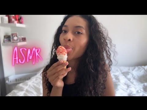 ASMR COMIENDO HELADO CON CONO (mouth sounds)