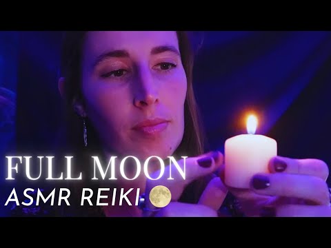 ASMR Reiki Ritual for the Full Moon 🌙 Chakra Healing, Crystal Tapping + Intuitive Reading