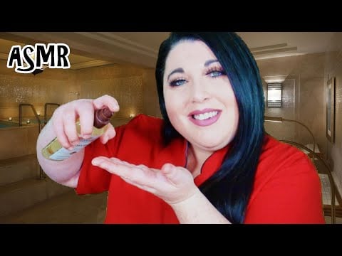 ASMR Relaxing Spa Roleplay (Neck and Shoulder Massage) (NO MUSIC) (Wet Sounds, Personal Attention)