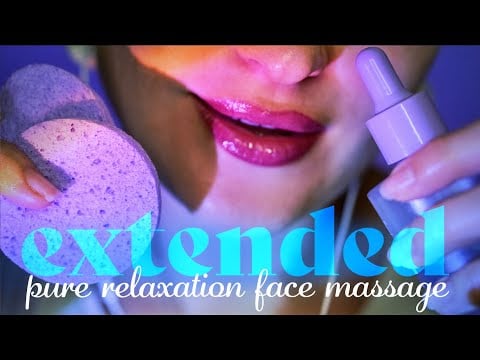 ASMR ~ 1+ hour Pure Relaxation Face Massage ~ Whispered Personal ...