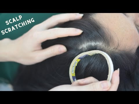 ASMR Relaxing Hair Sounds With Scalp Scratch, Hair Play, Hair Parting ...