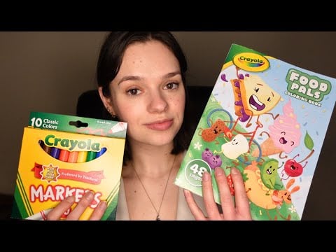 ASMR color with me 🎨🖍️ whispered + relaxing marker & page sounds