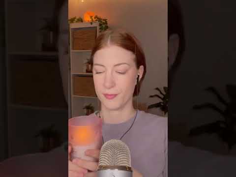 asmr candle flame, crackling fire sounds #shorts"
