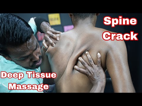 Deep Tissue ASMR Back Body Massage With Crunchy Spine Cracking By ...