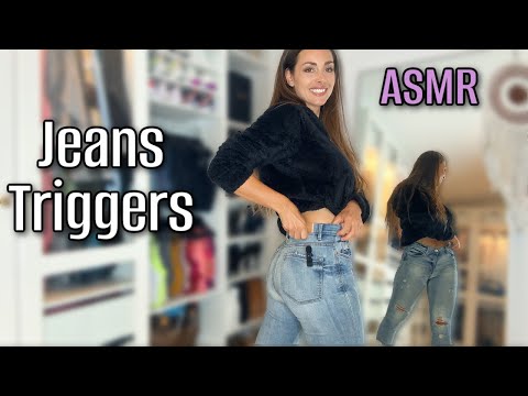 *ASMR* Jeans triggers 💙 Dubble me! Mirror 🪞