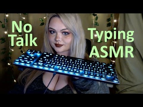 ASMR Typing, No Talking, Clicks, Keyboard