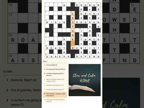 ASMR | Whispered Cryptic Moment 12 #asmr #relaxation #crossword # ...