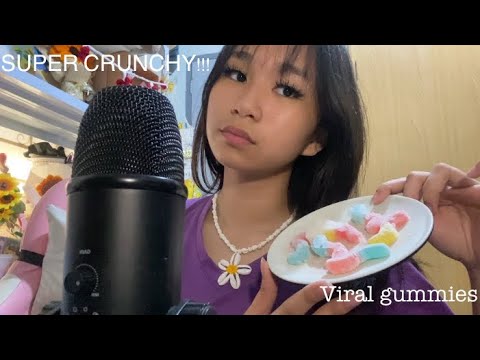 ASMR EATING TIKTOK VIRAL FROZEN GUMMIES (MOUTH SOUNDS)
