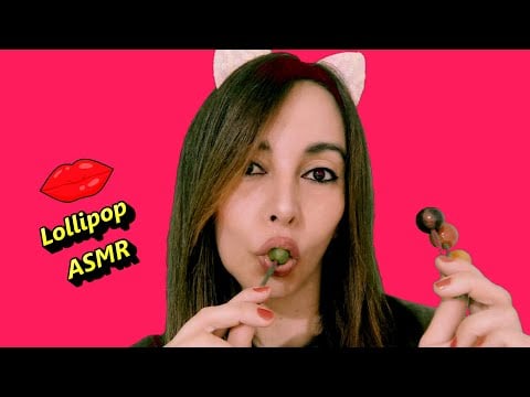 Lollipop Mouth Sounds, Candy Eating, Hand Movements | ASMR