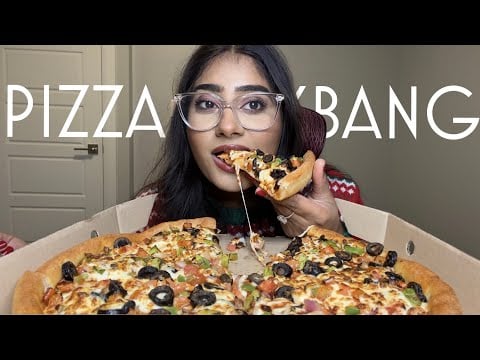 PIZZA HUT (ASMR EATING SOUNDS) LIGHT WHISPERS | SAS-ASMR