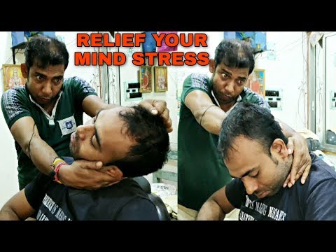 Asim barber Stress relief asmr body and head massage with neck cracking ...