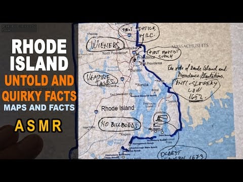 ASMR: RHODE ISLAND - The Untold and Quirky FACTS | Map outline with ...