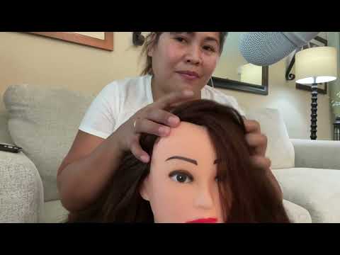 ASMR Unedited video - FAST AND AGGRESSIVE HEAD SCALP SCRATCHING - Hair Brushing with whispering 🤣